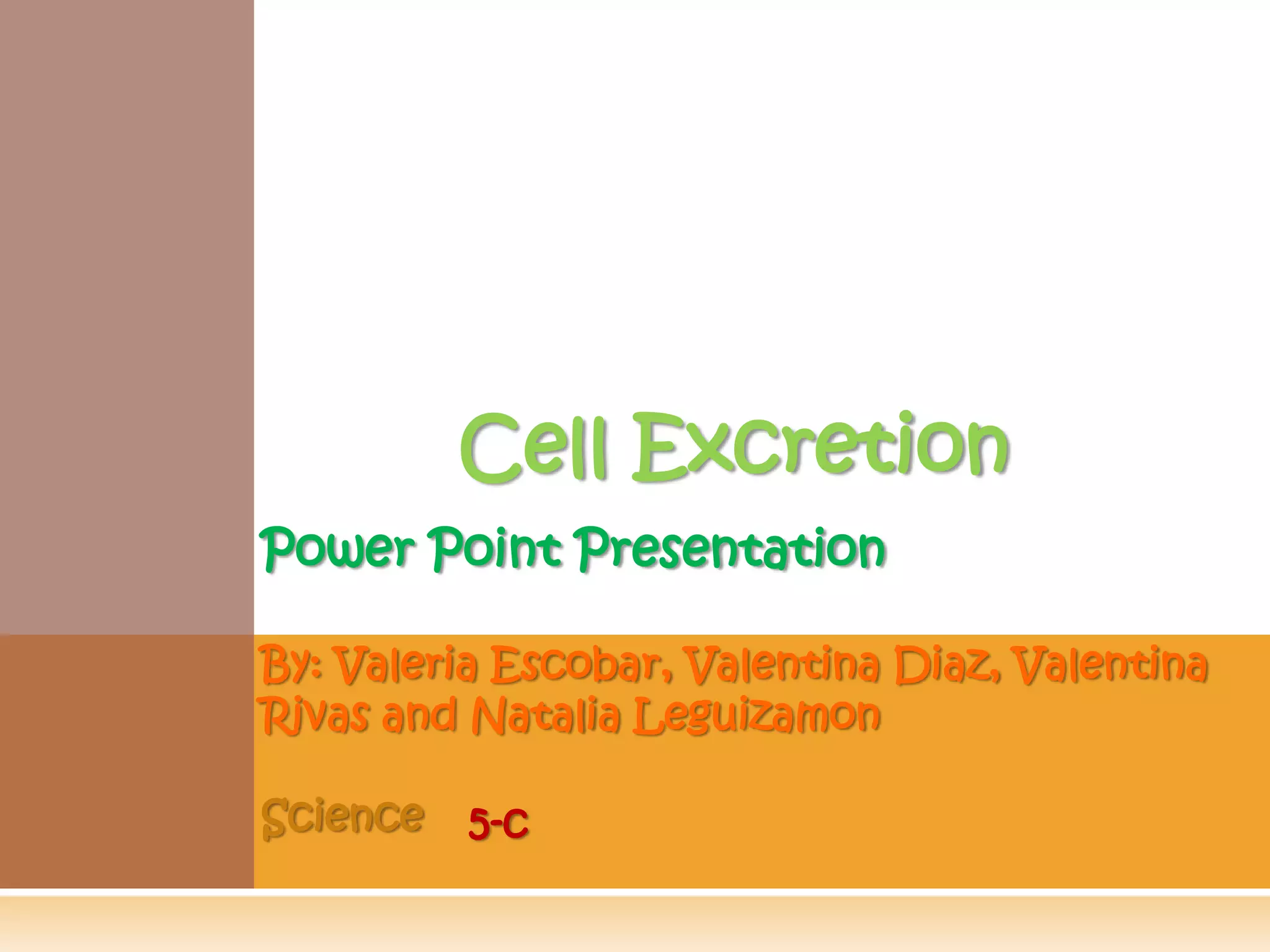Cell excretion Power Point Presentation | PPTX