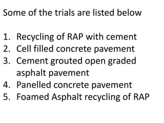 Plastic cell filled concrete pavement by IIT KGP | PDF