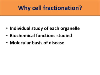 Cell fractionation | PPTX