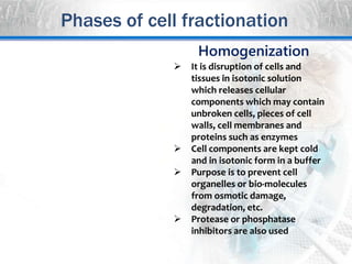 Cell fractionation & centrifugation | PPTX