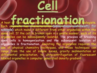 Cell frcationation | PPT