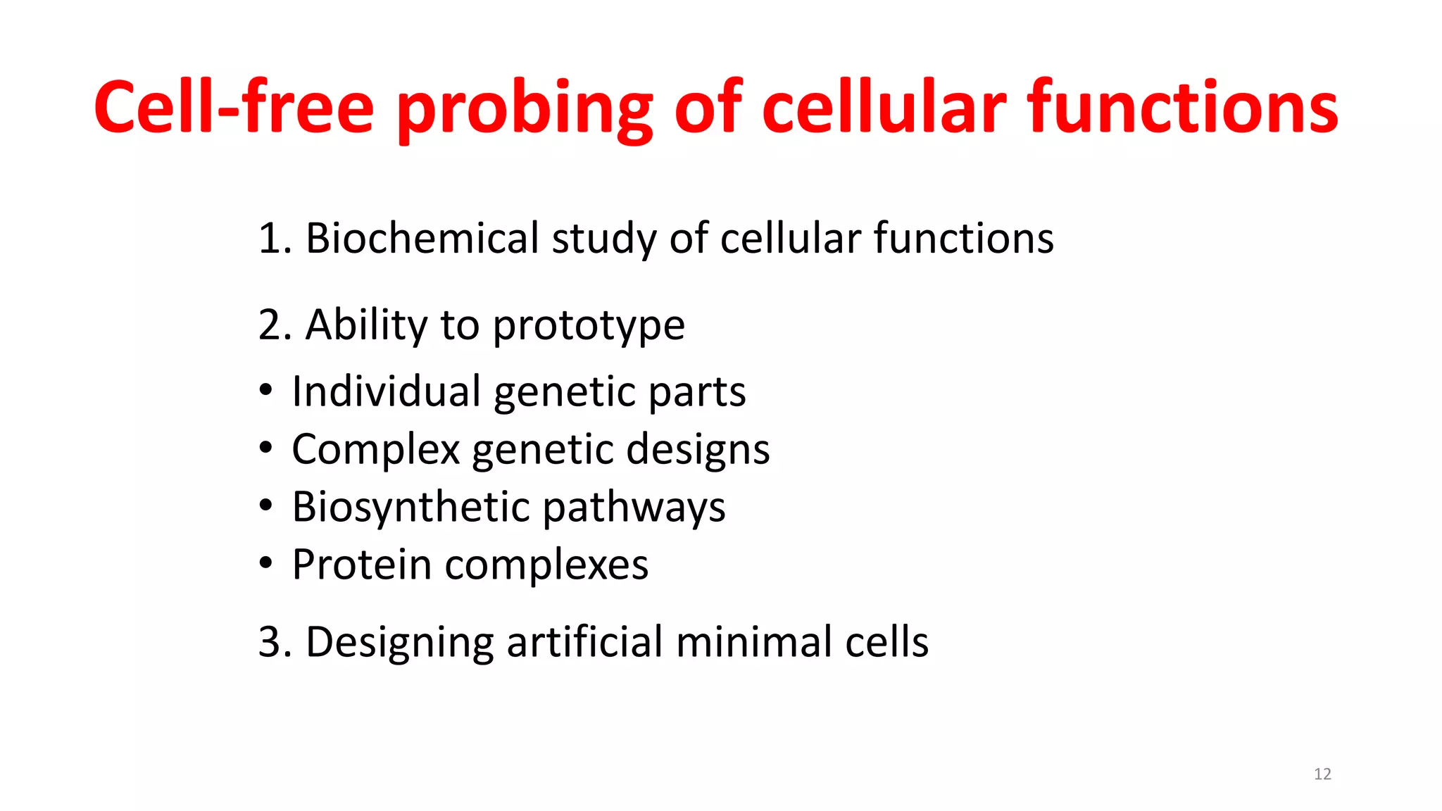 Cell free gene expression | PPTX