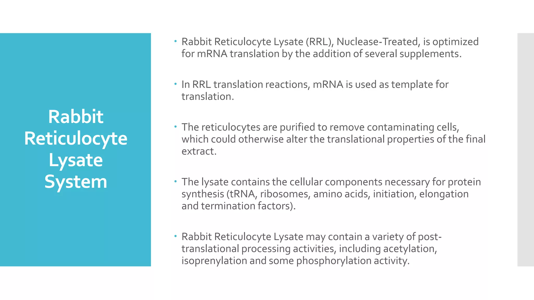 Cell free protein expression system | PPTX