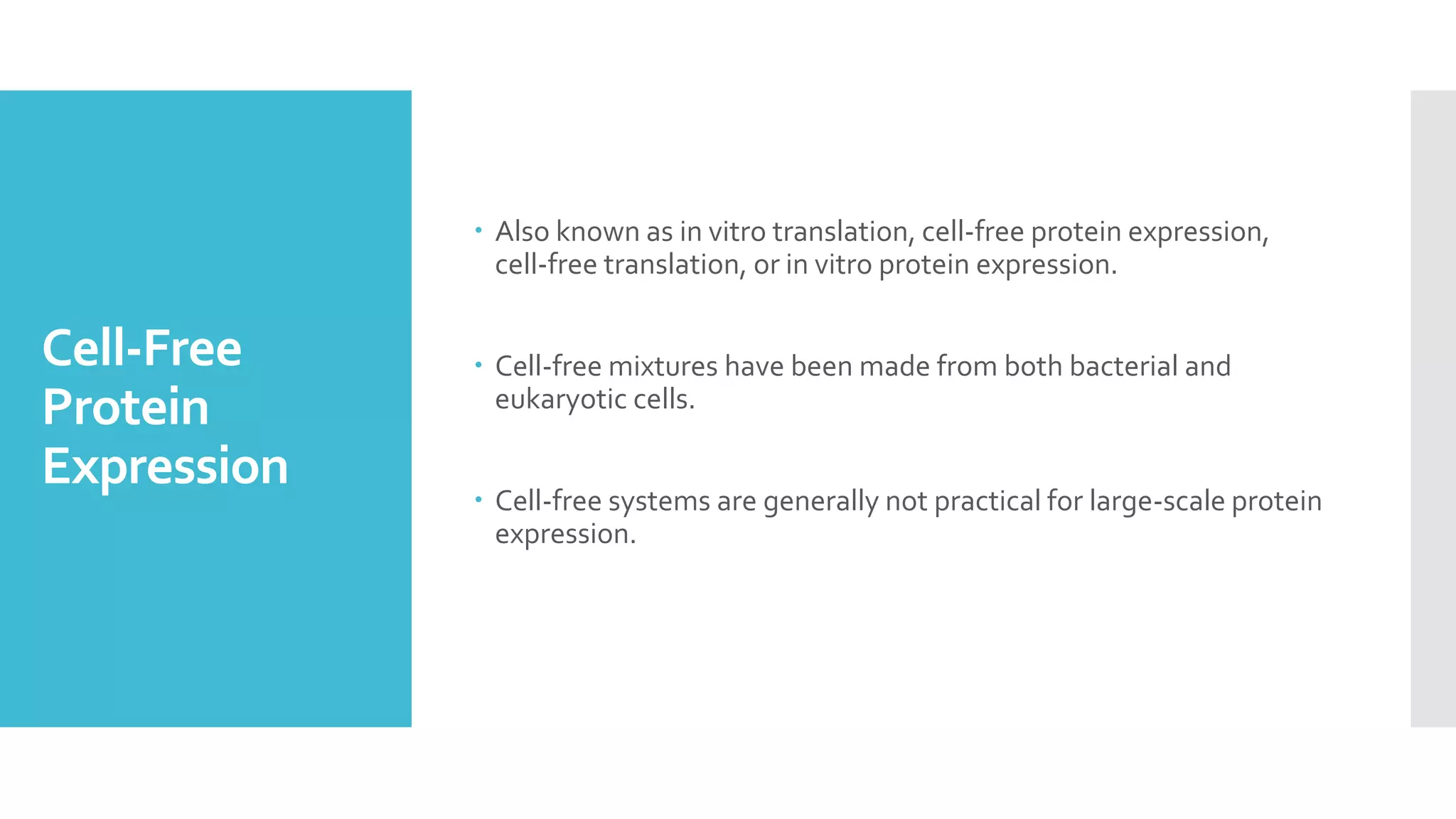Cell free protein expression system | PPTX