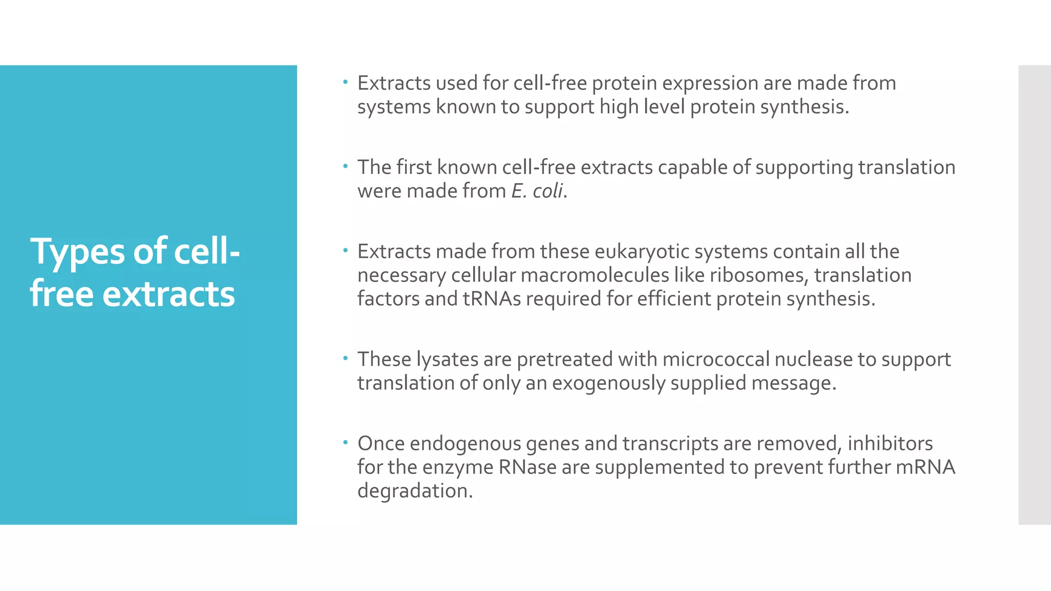 Cell free protein expression system | PPTX