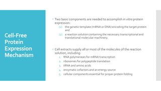 Cell free protein expression system | PPTX