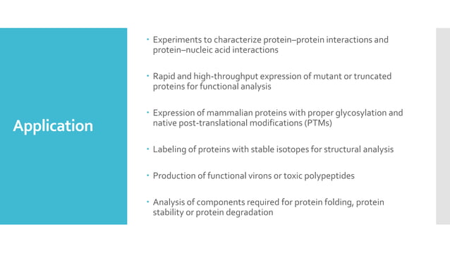 Cell free protein expression system | PPT Cell free protein expression system | PPT