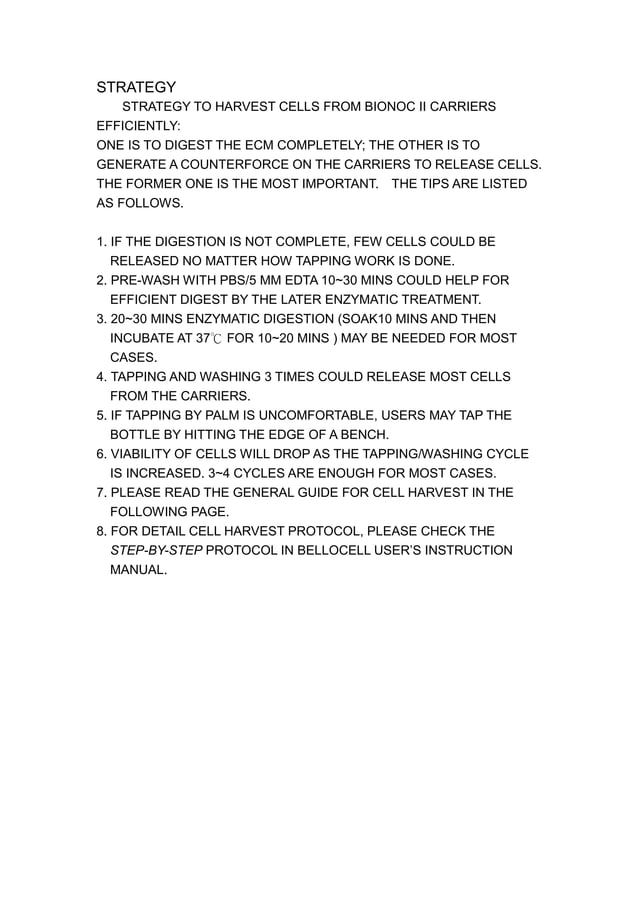 Cell harvest principle | PDF