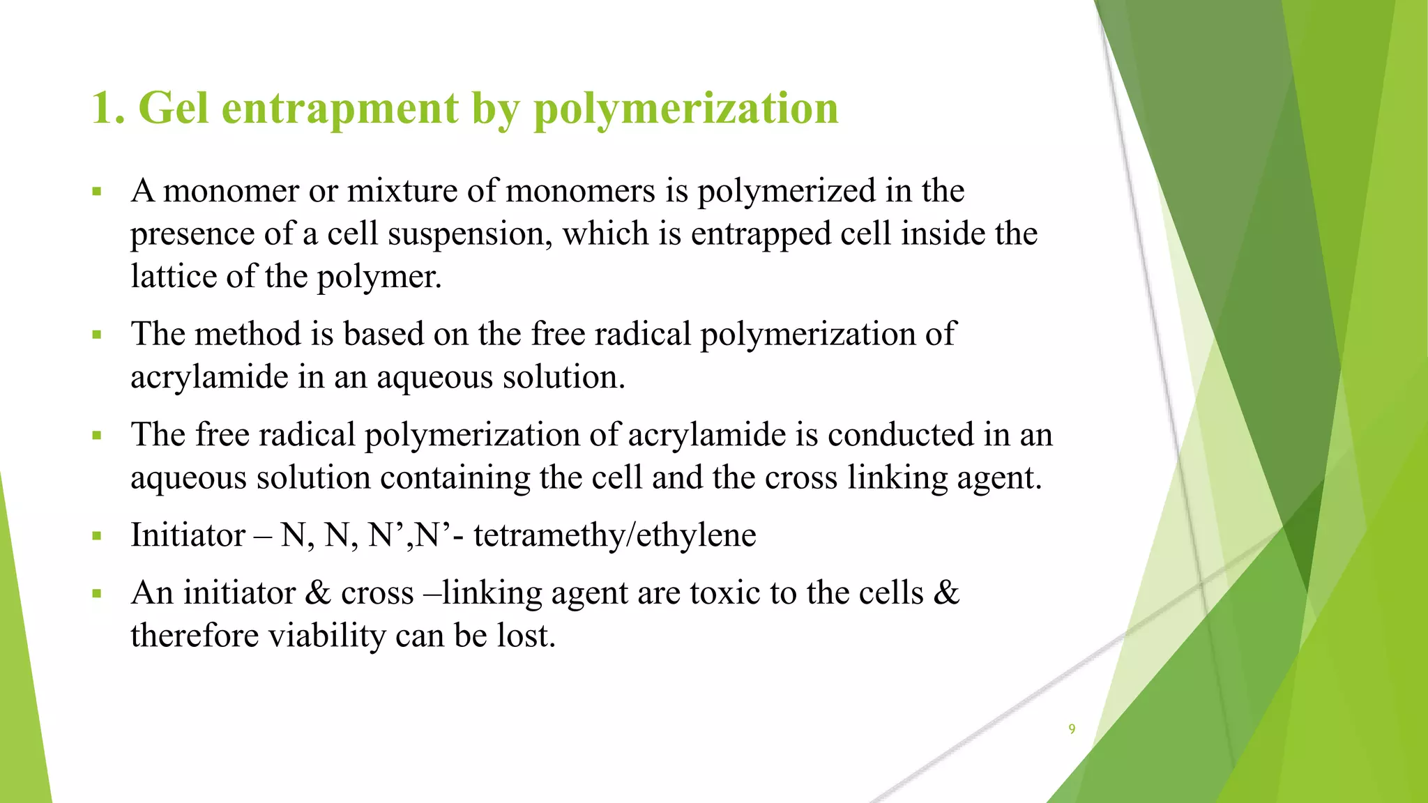 Cell immobilization technique. | PPTX