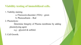 Cell immobilization technique. | PPTX