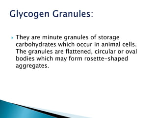 Cell inclusions 2020 final ergastic substances or cell inclusions | PPTX