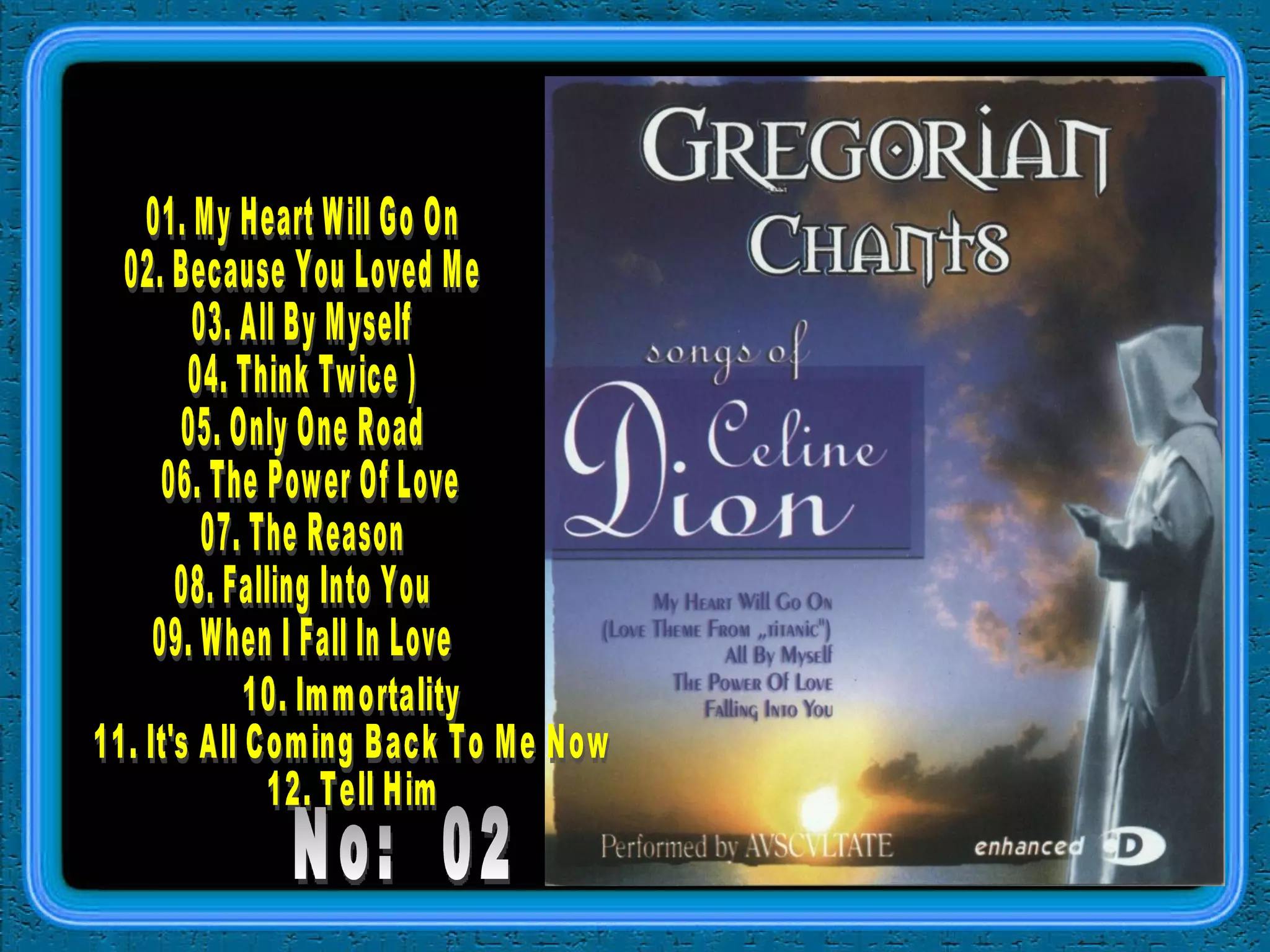 GREGORIAN SONGS OF CELINE DION No:2 | PPT