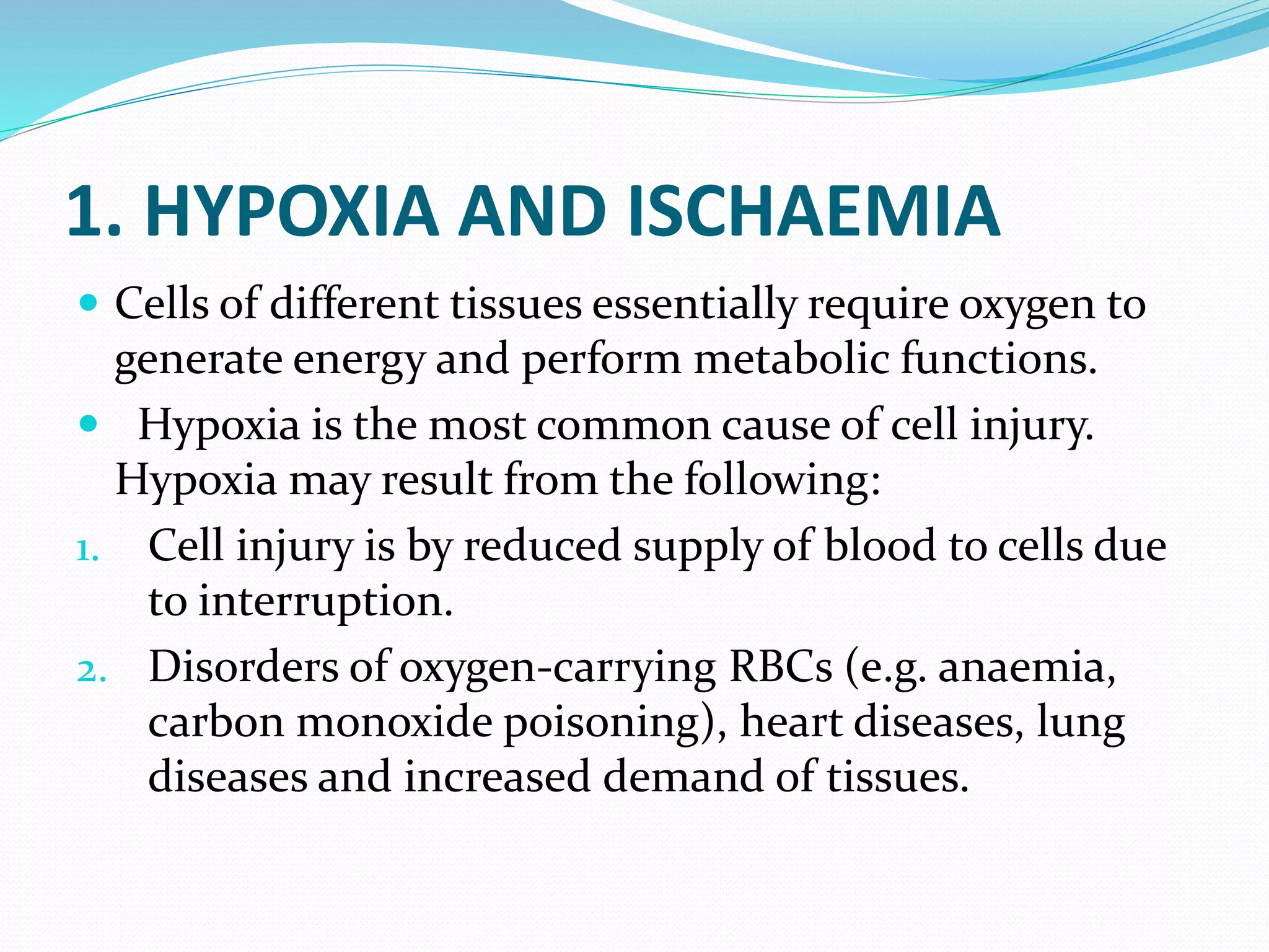 Cell injury, Etiology, Pathogenesis, & Morphology of cell Injury | PPTX