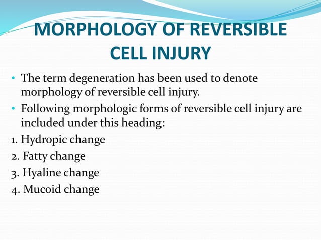 Cell injury, Etiology, Pathogenesis, & Morphology of cell Injury | PPTX