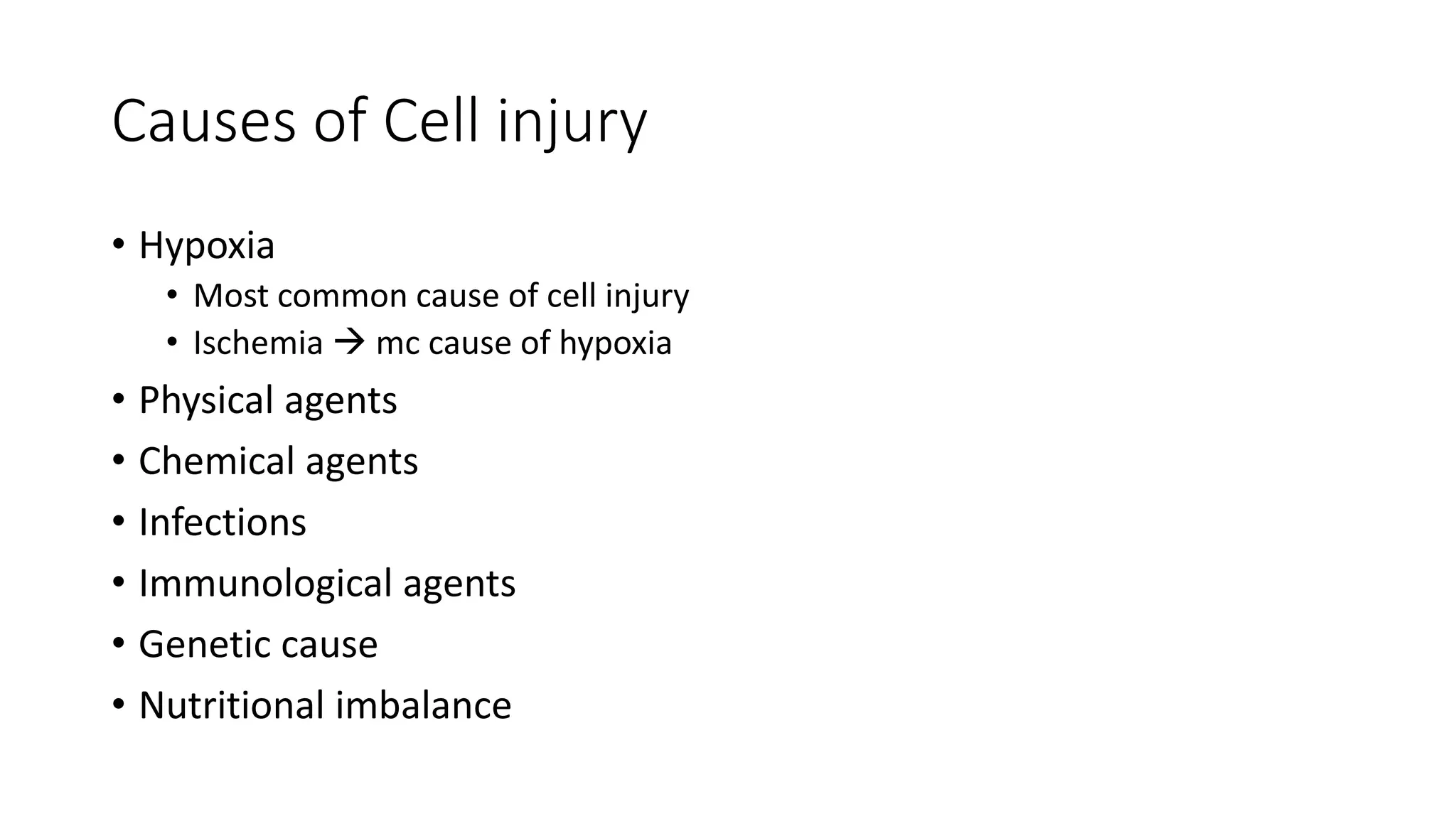 Cell injury pathology revision notes | PPTX