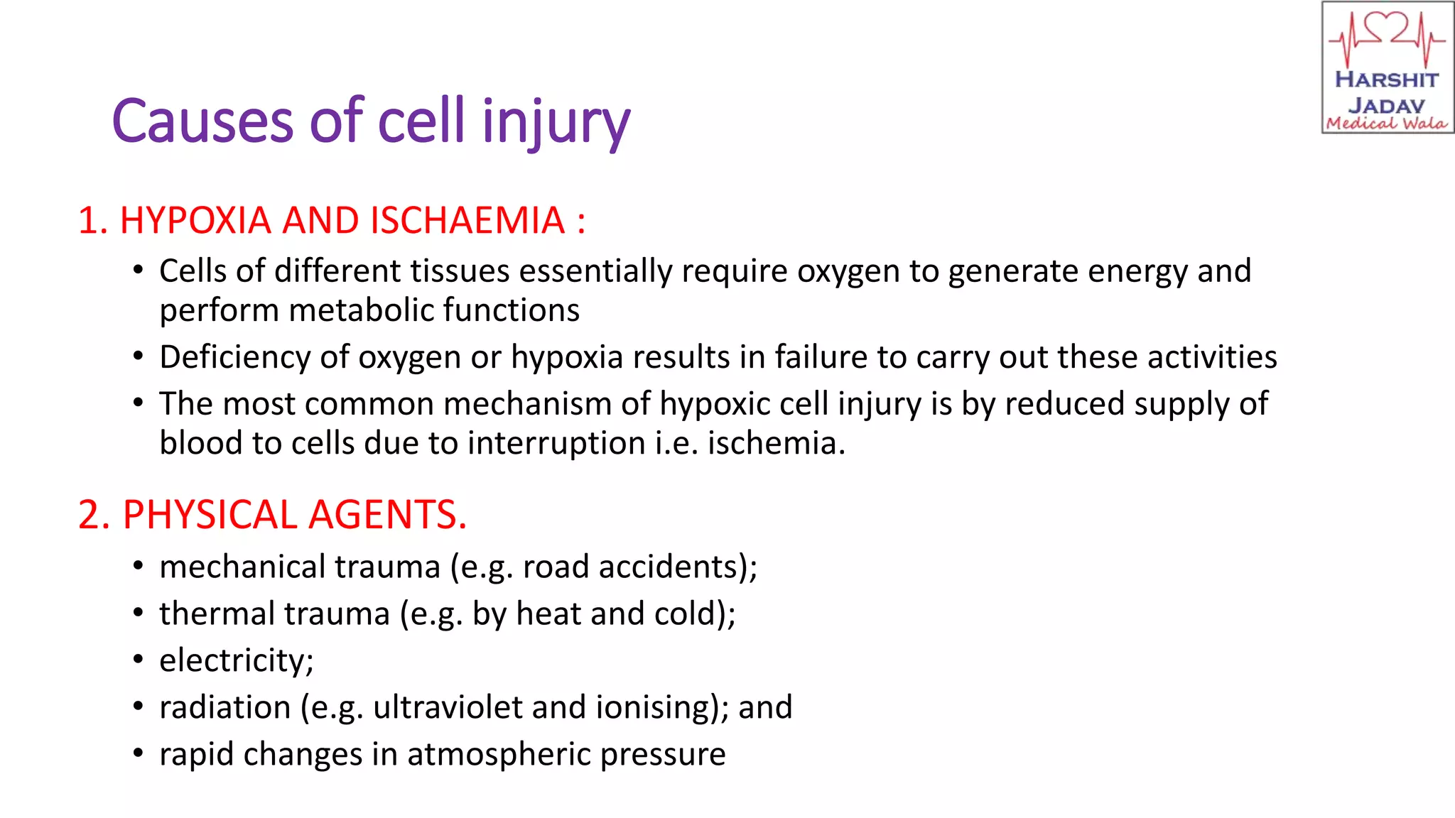 Cell injury and Cellular Adaptation: Pathology | PPTX