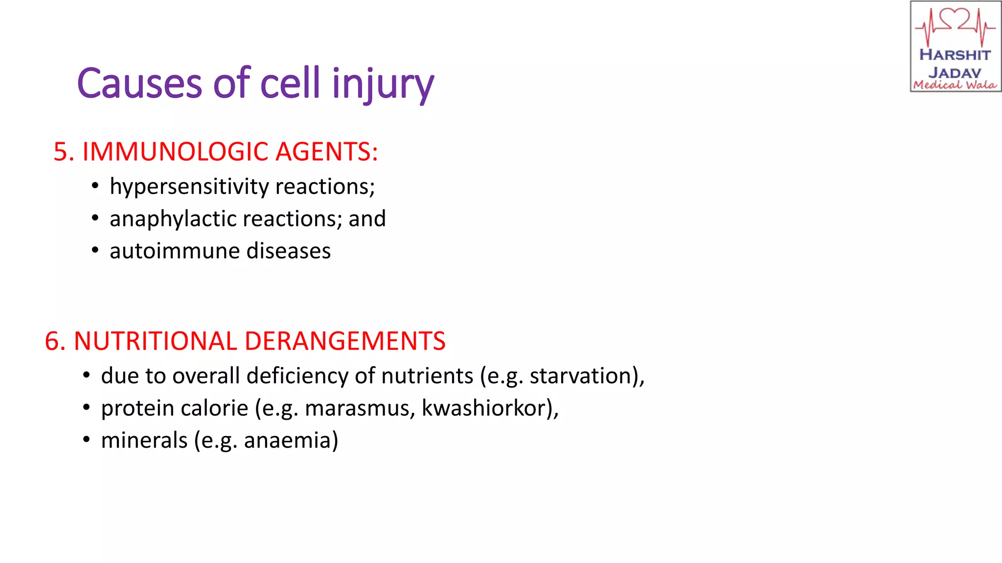 Cell injury and Cellular Adaptation: Pathology | PPTX