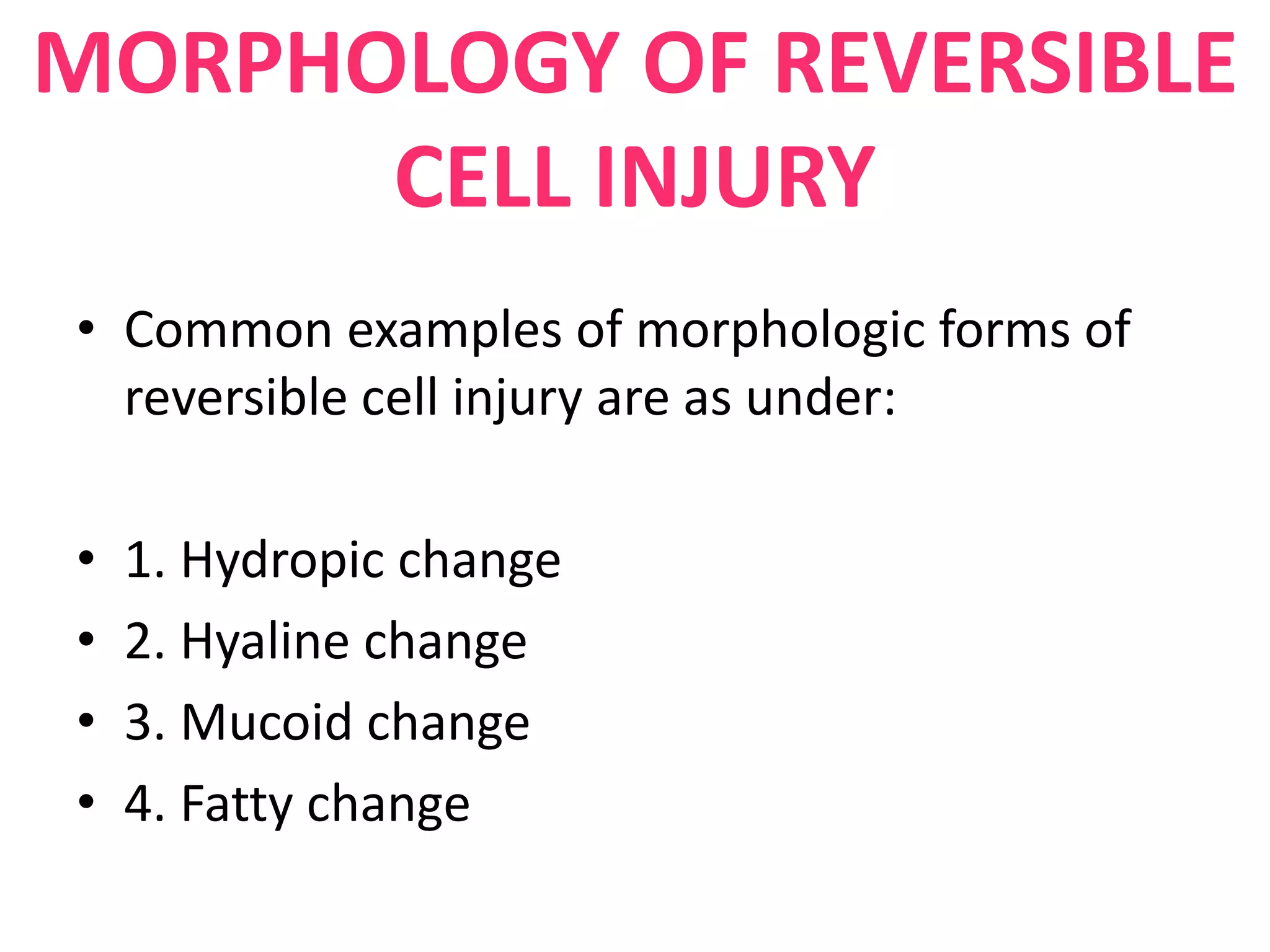 Morphology of Cell injury by Dr. Roopam Jain | PPTX