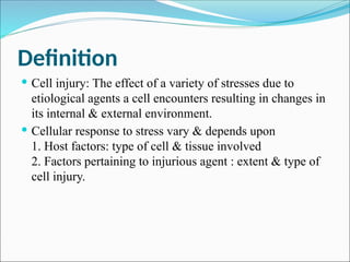 cell Injury for paramedical courses first year | PPT