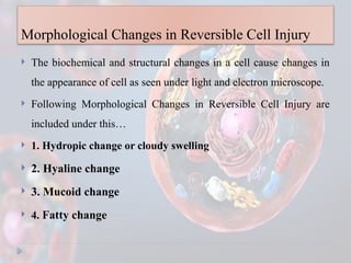 CELL INJURY (Reversible OR Irreversible Cell Injury | PPTX