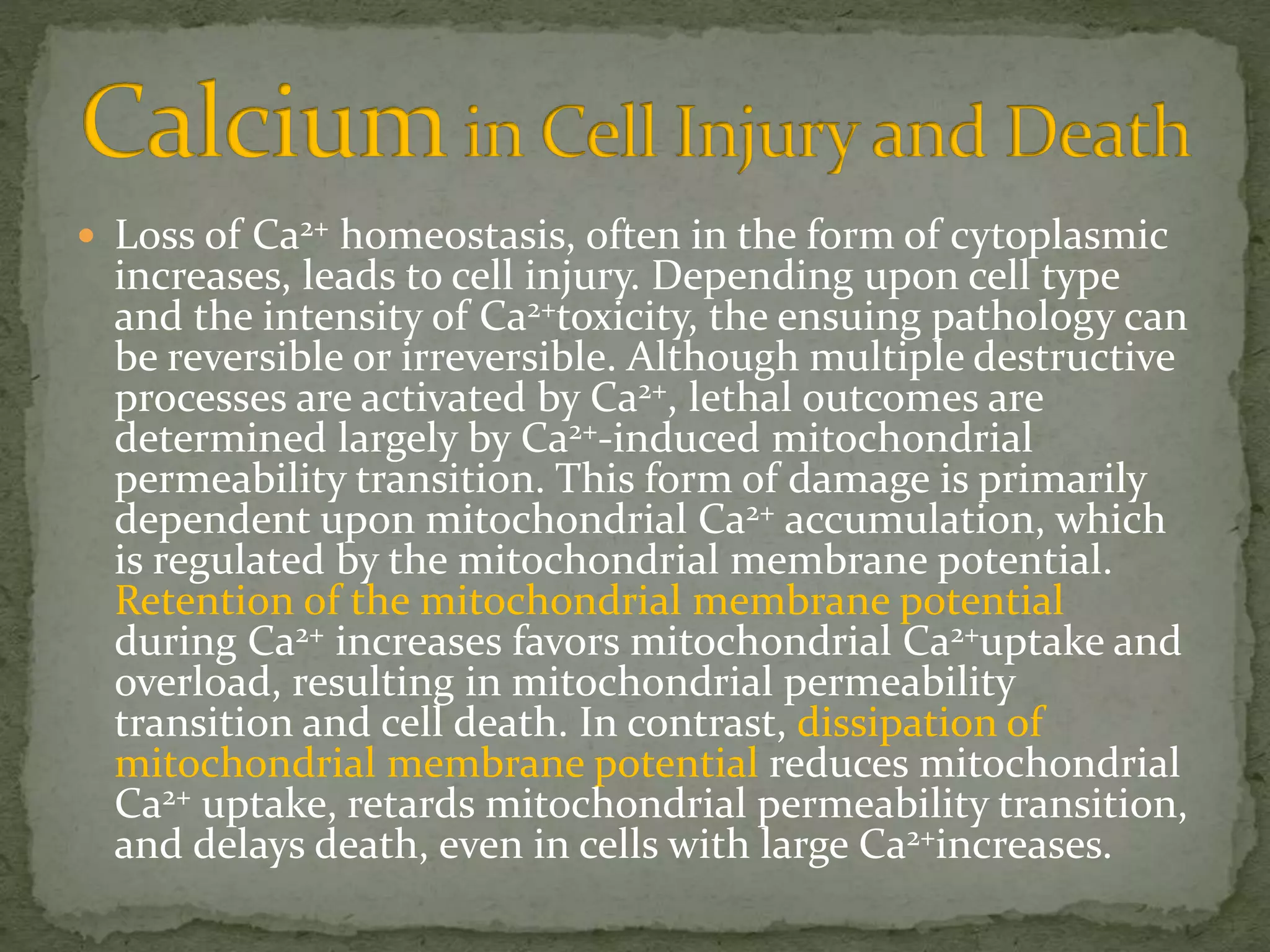 Cell injury etiology and pathogenesis | PPTX