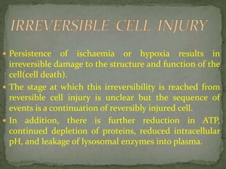 Cell injury etiology and pathogenesis | PPTX