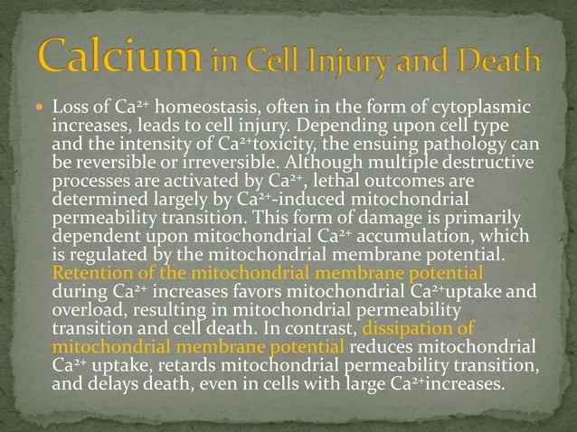 Cell injury etiology and pathogenesis | PPTX