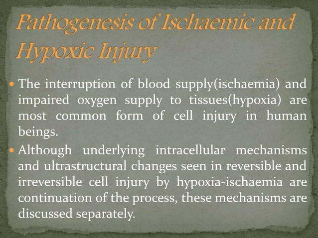 Cell injury etiology and pathogenesis | PPTX
