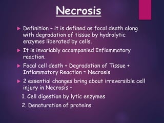 Cell injury-I Overview of cellular necrosis | PPTX
