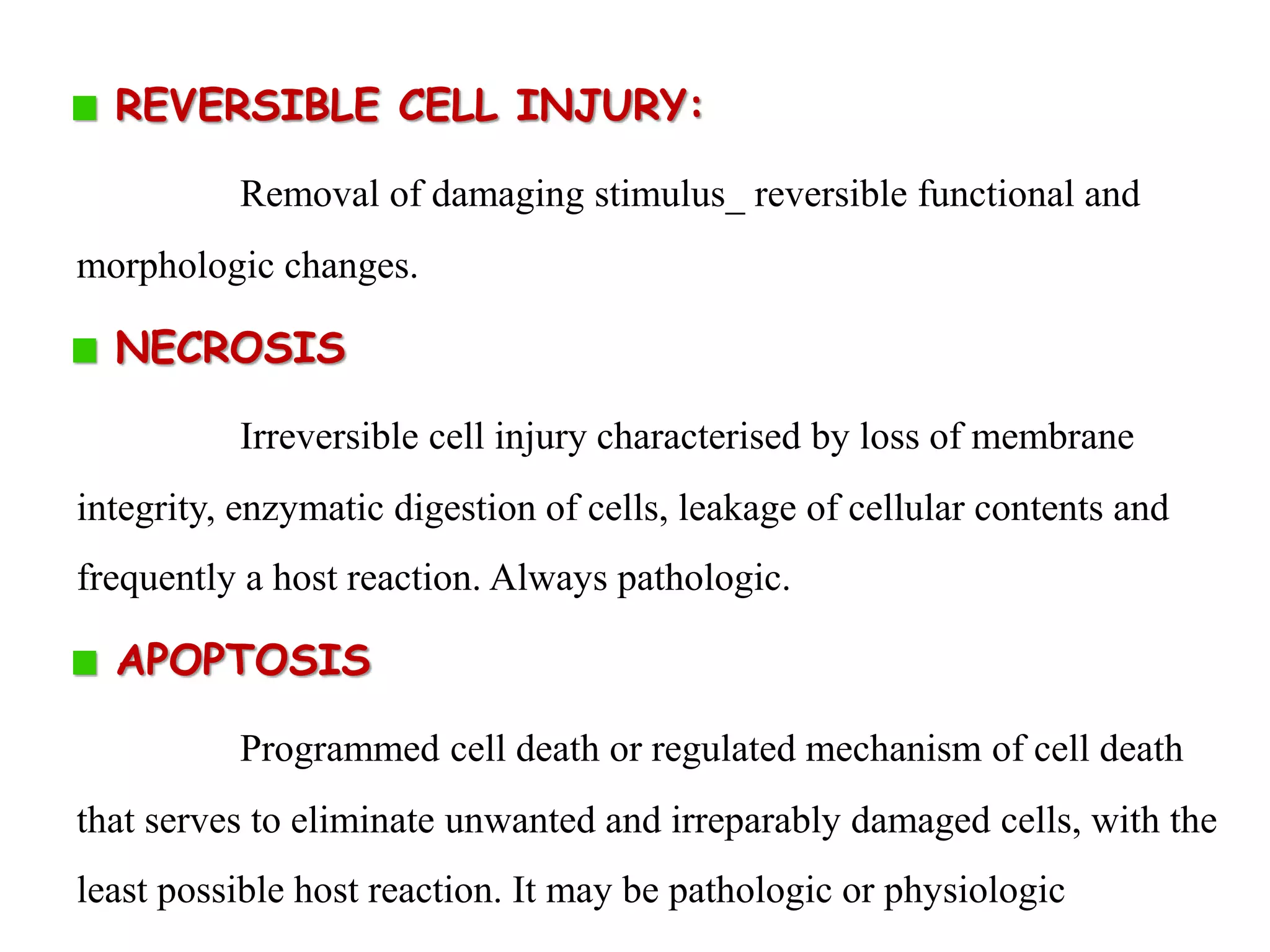 Cell injury - mechanism | PPTX | Chemistry | Science