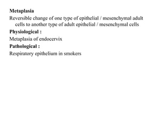CELL INJURY and Adaptation with its types and examples | PPTX