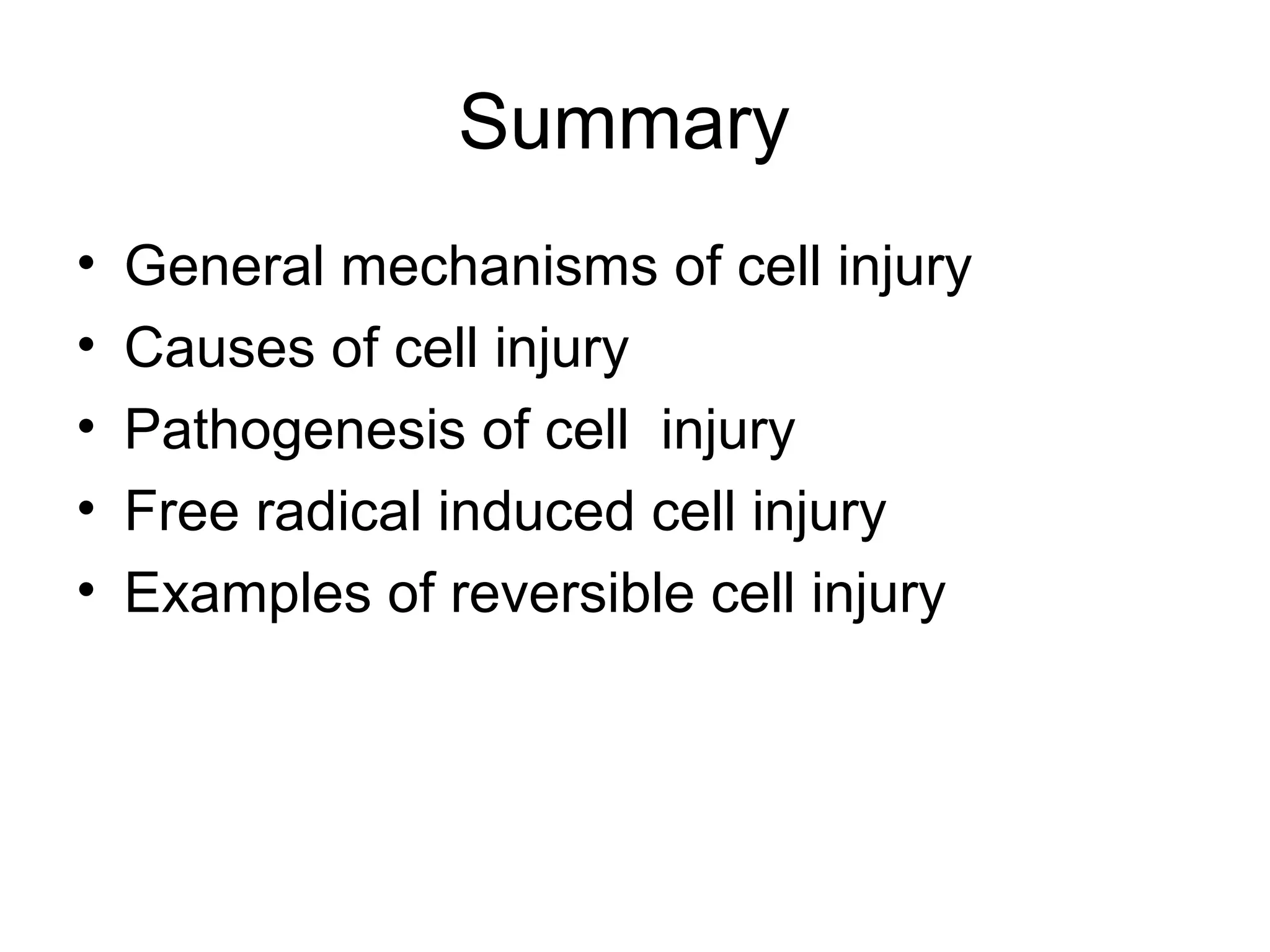 Cell injury: causes, pathogenesis, Morphology of reversible cell injury ...