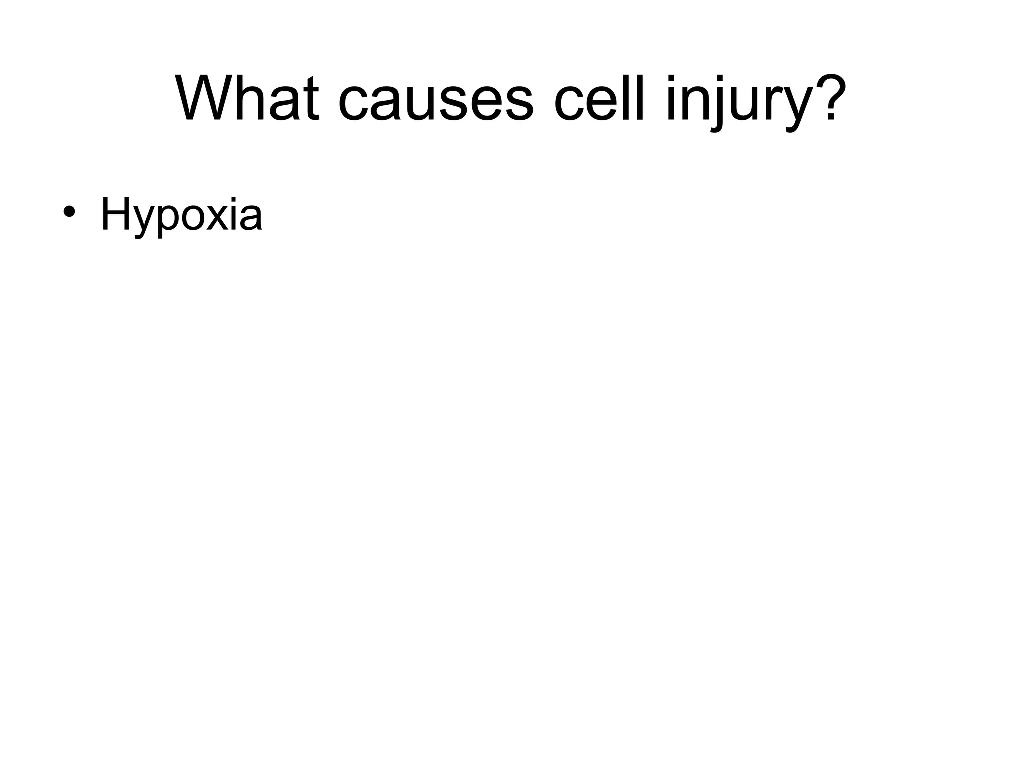 Cell injury: causes, pathogenesis, Morphology of reversible cell injury ...