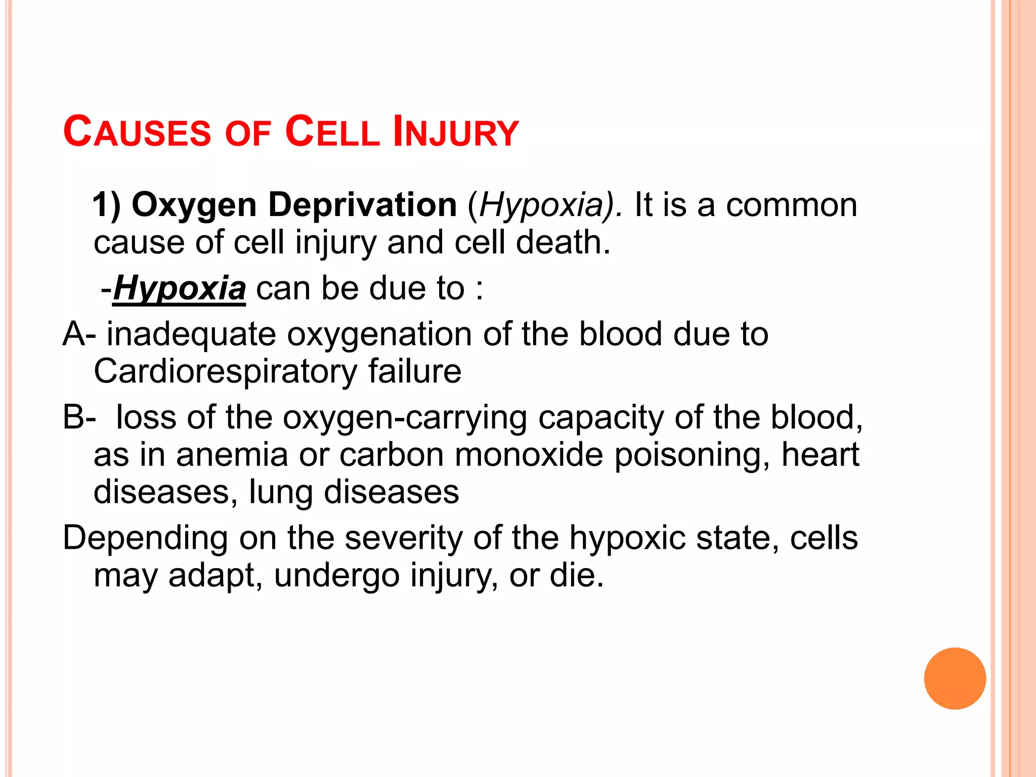 Cell injury and degenerations | PPTX