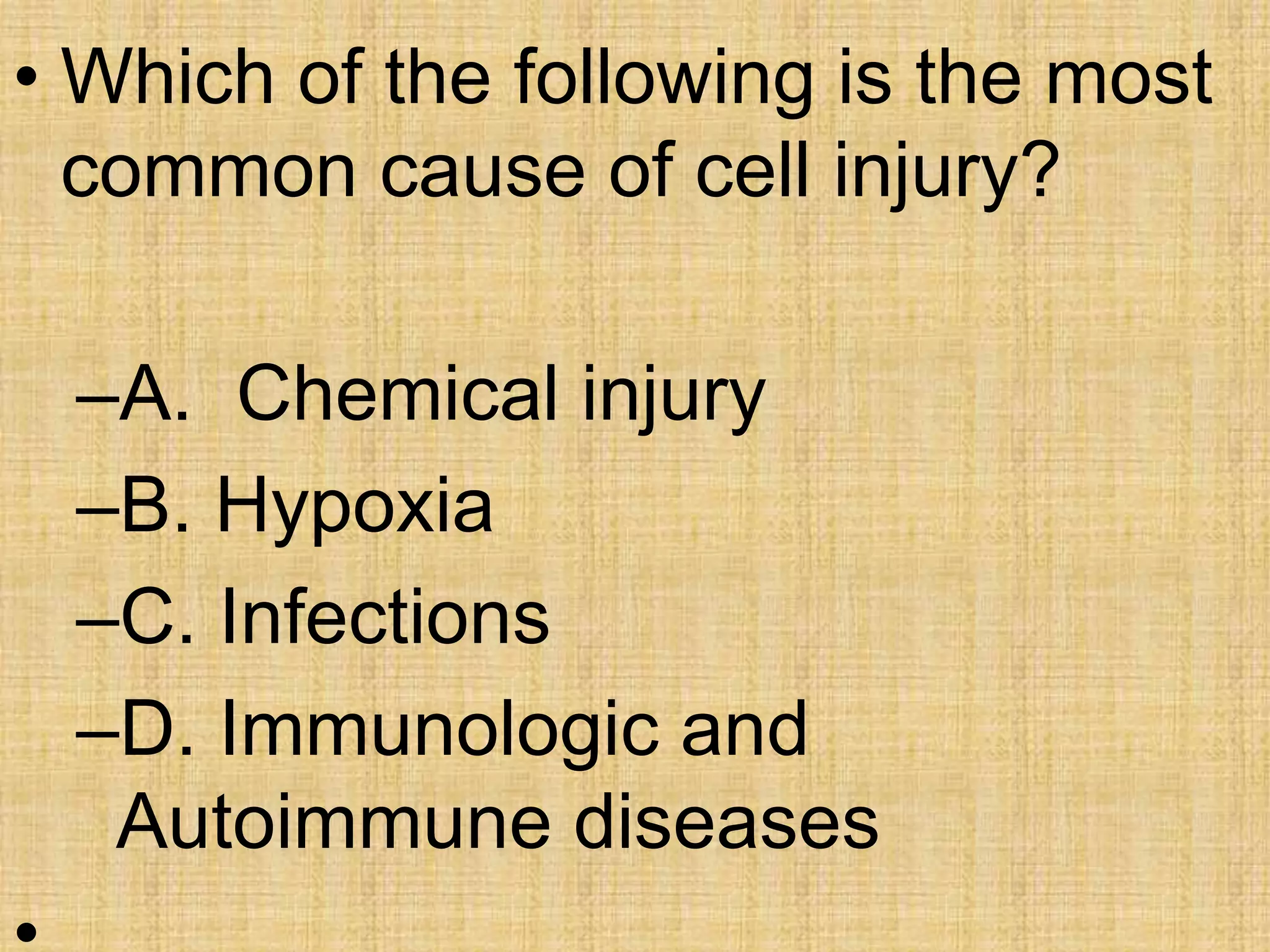 Cell injury causes and overview of cell injury and cell death lect 4 ...