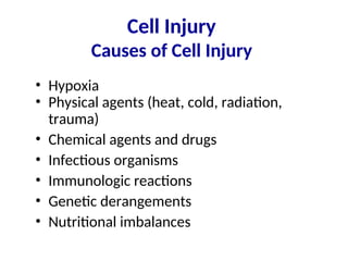 cell injury introduction & mechanisms for medicos | PPT