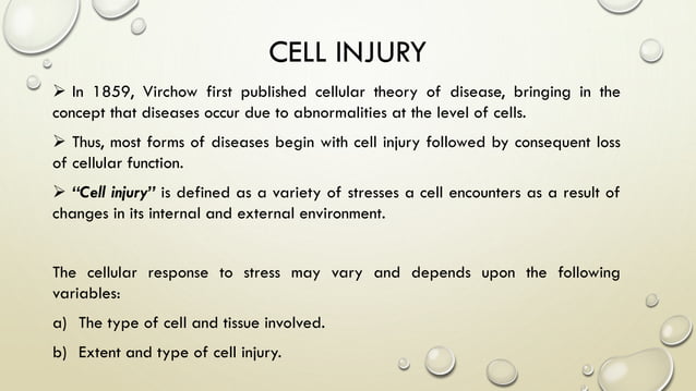 Cell injury pathophysiology | PDF