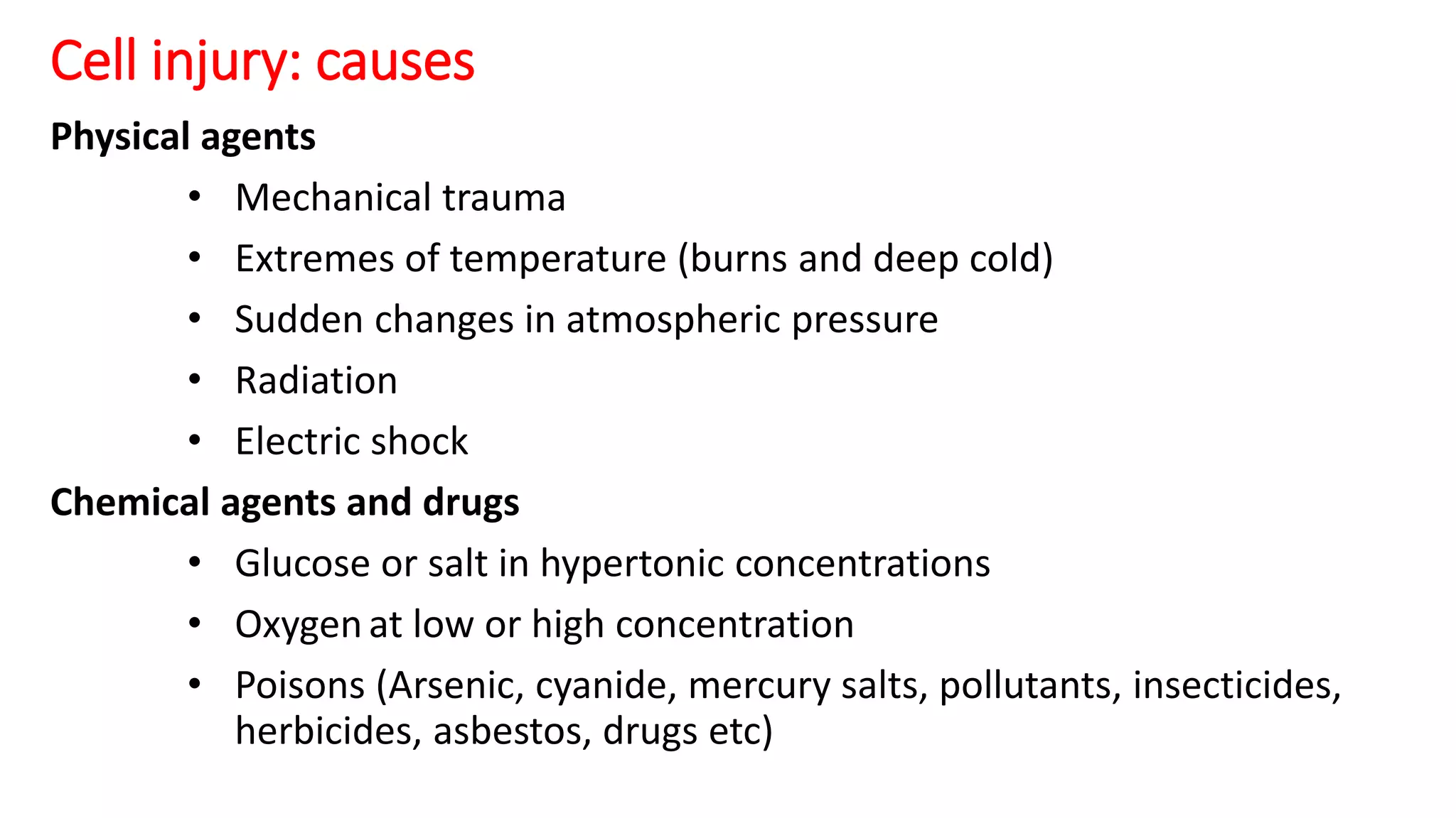 Cell injury pathology | PPTX