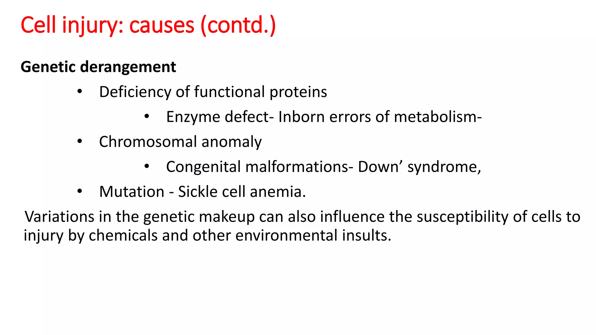 Cell injury pathology | PPTX