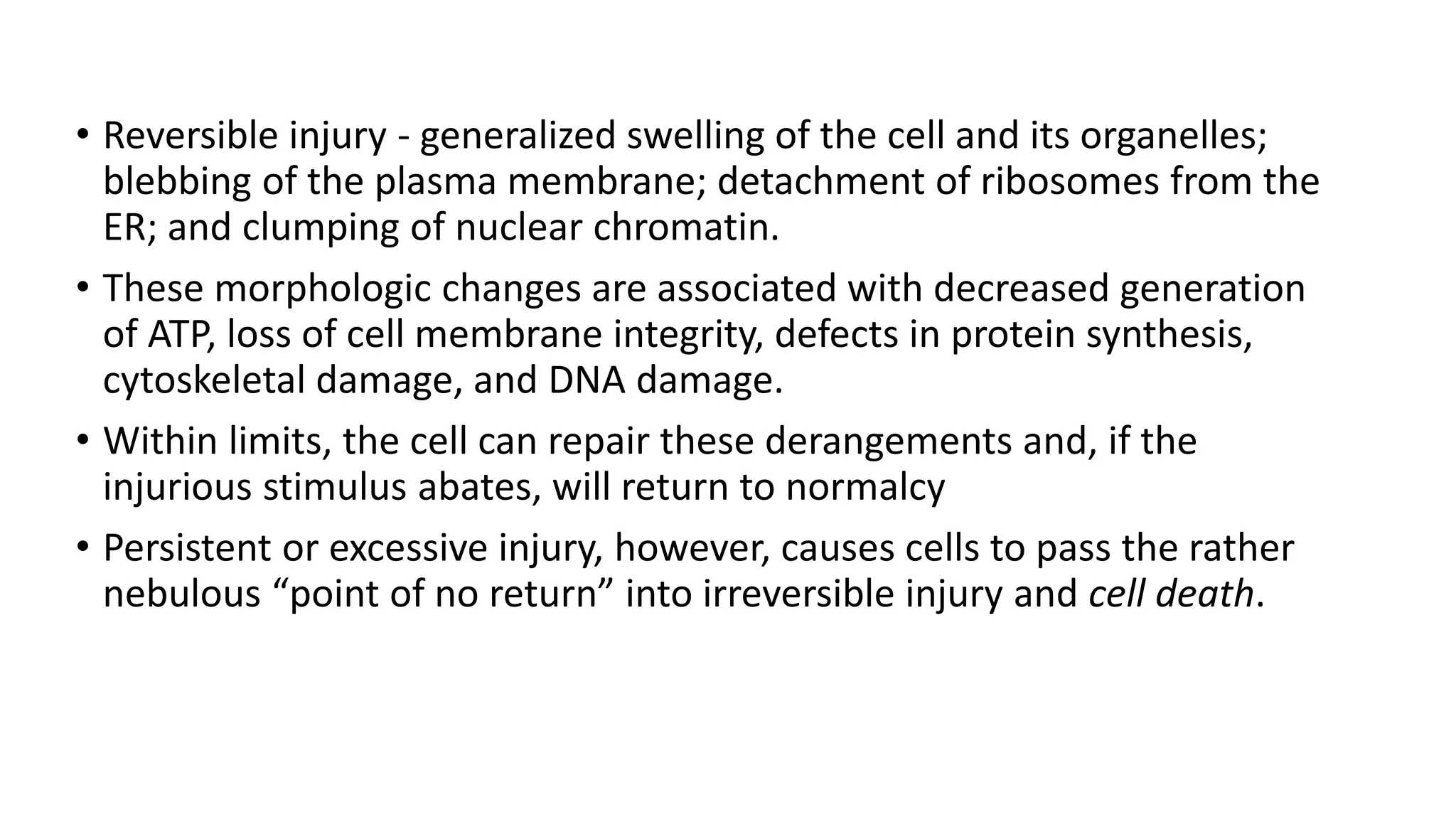 Cell injury pathology | PPTX