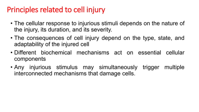 Cell injury pathology | PPTX
