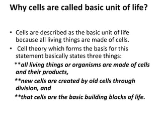 Cell is a_basic_unit_of_life[1]-1 | PPTX