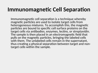 cell isolation and its method for all types of cell | PPT