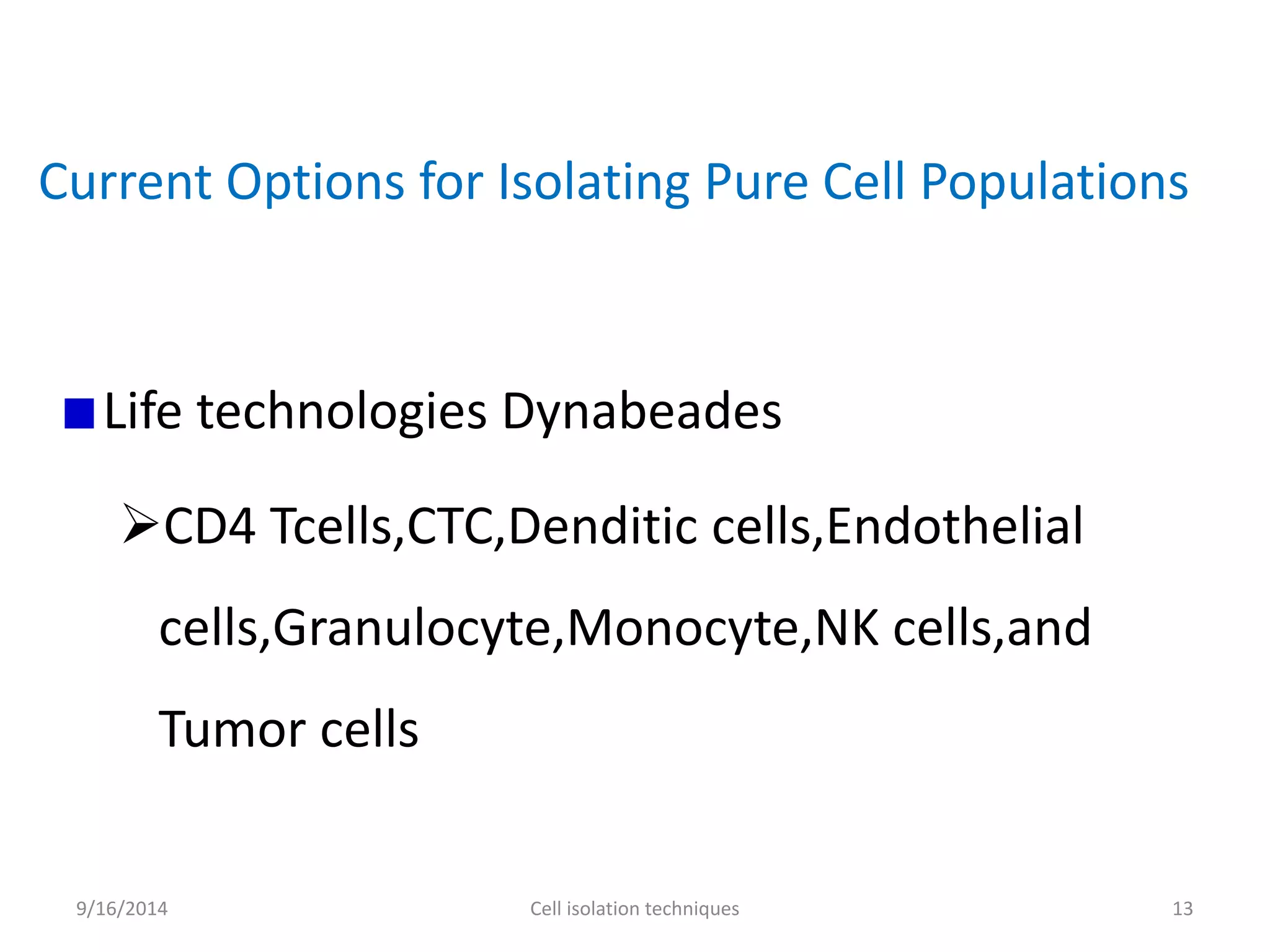 Cell isolation technique | PPTX