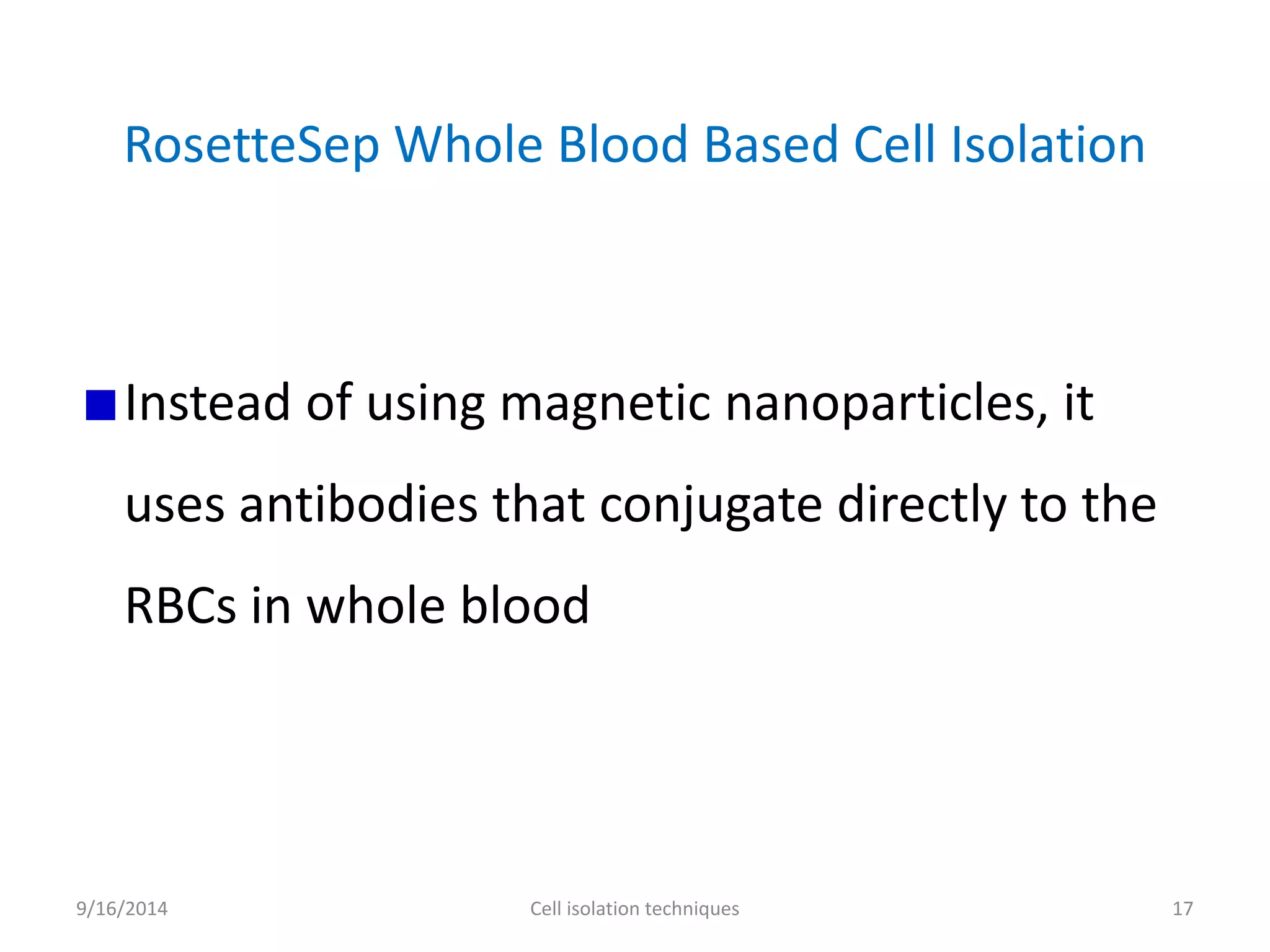 Cell isolation technique | PPTX