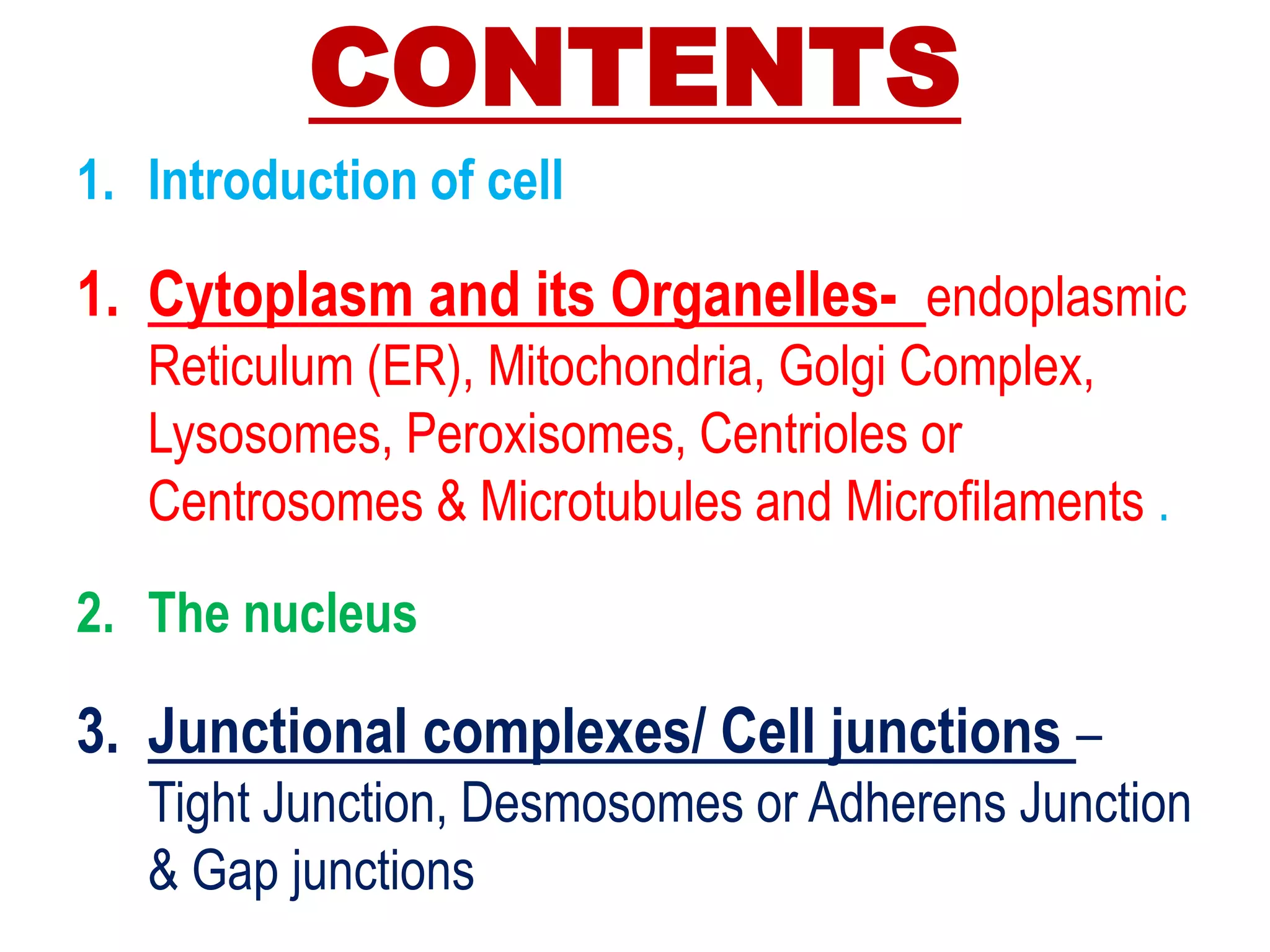 Cell & its organelles, inter cellular conections | PPSX