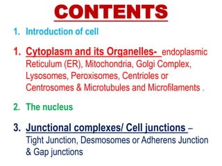 Cell & its organelles, inter cellular conections | PPSX | Biological ...