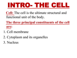 Cell & its organelles, inter cellular conections | PPSX | Biological ...