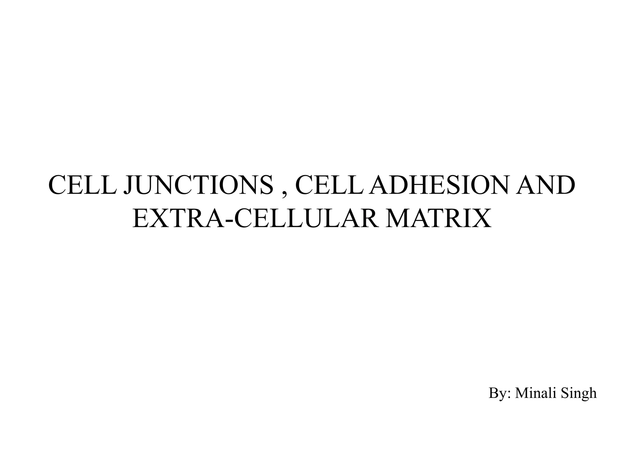 Cell junctions , cell adhesion and extra cellular matrix | PPTX ...