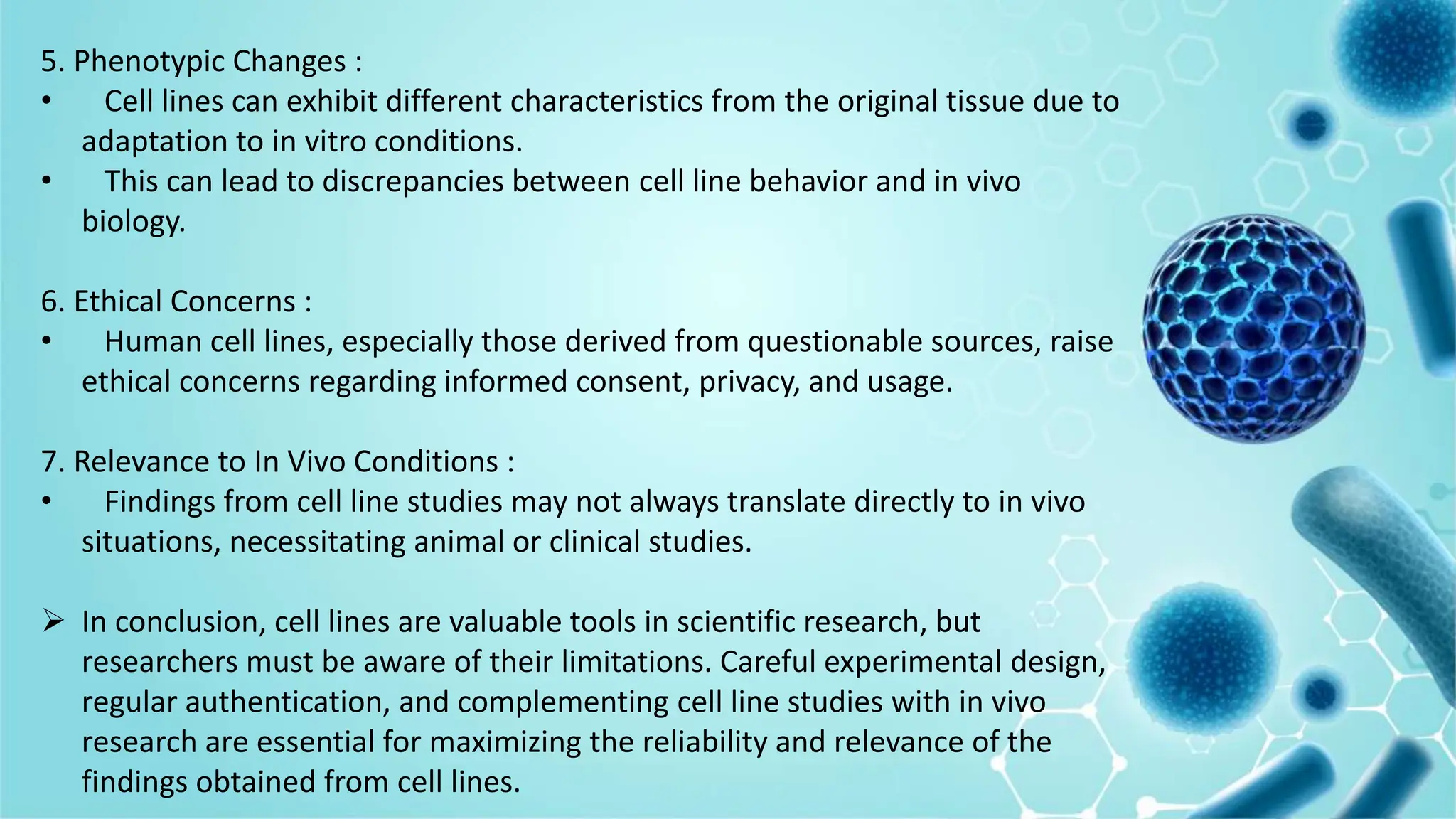 cell line description in detail by krishna | PPTX | Genetics | Science